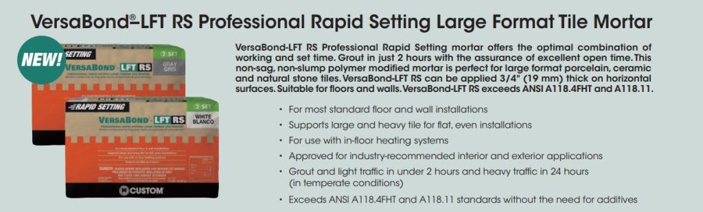 Versabond Family - CUSTOM Building Products