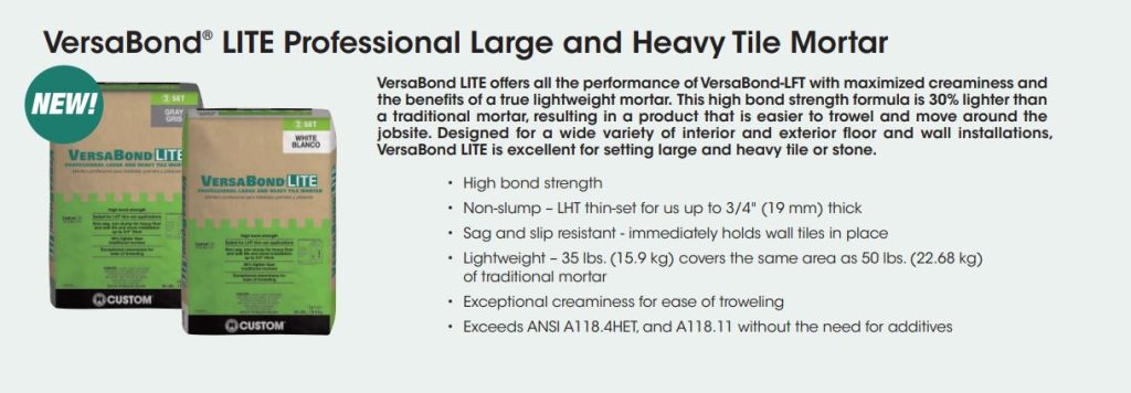 Versabond Family - CUSTOM Building Products